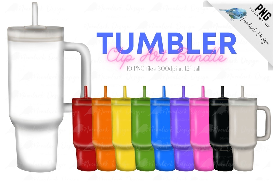 Tumbler Clip Art, Tumbler With a Straw, Tumbler With a Handle, Cup Clip ...