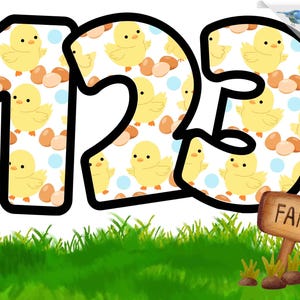 Barnyard Alphabet, Numbers, Doodle Letters, Commercial Use, Farm Animal ...