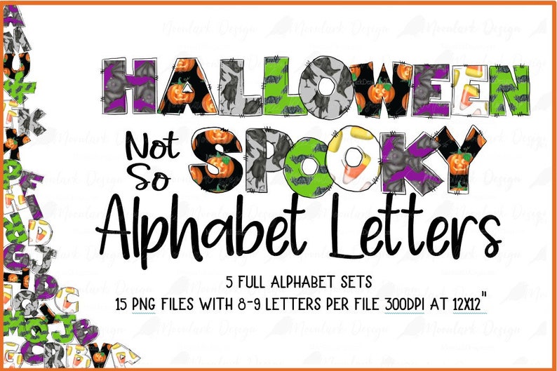 Halloween Alphabet Letters Bat Letters Spider Letters - Etsy
