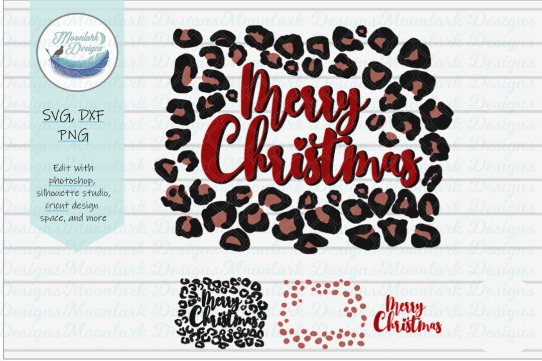 Merry Christmas, Leopard Svg, SVG, PNG, Dxf, Christmas Svg ...