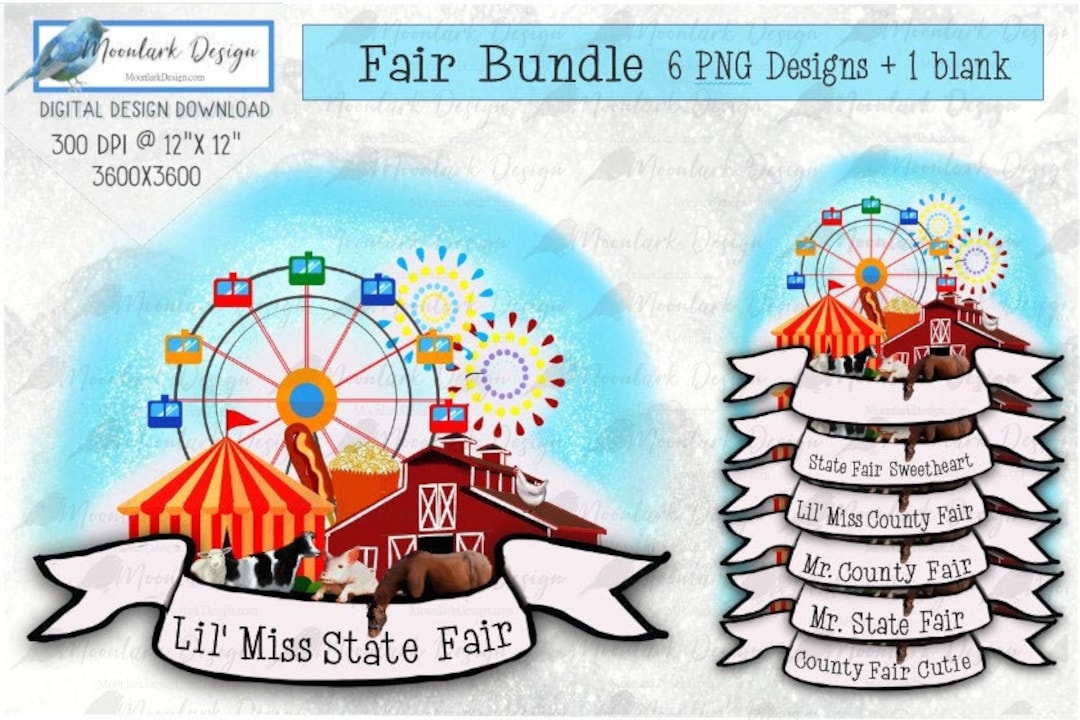 State Fair PNG, County Fair PNG, for Sublimation, Lil Miss State Fair ...