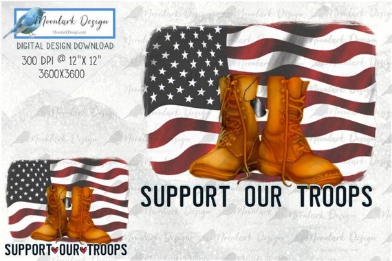 Support our Troops Military PNG Red Friday American Soldier | Etsy