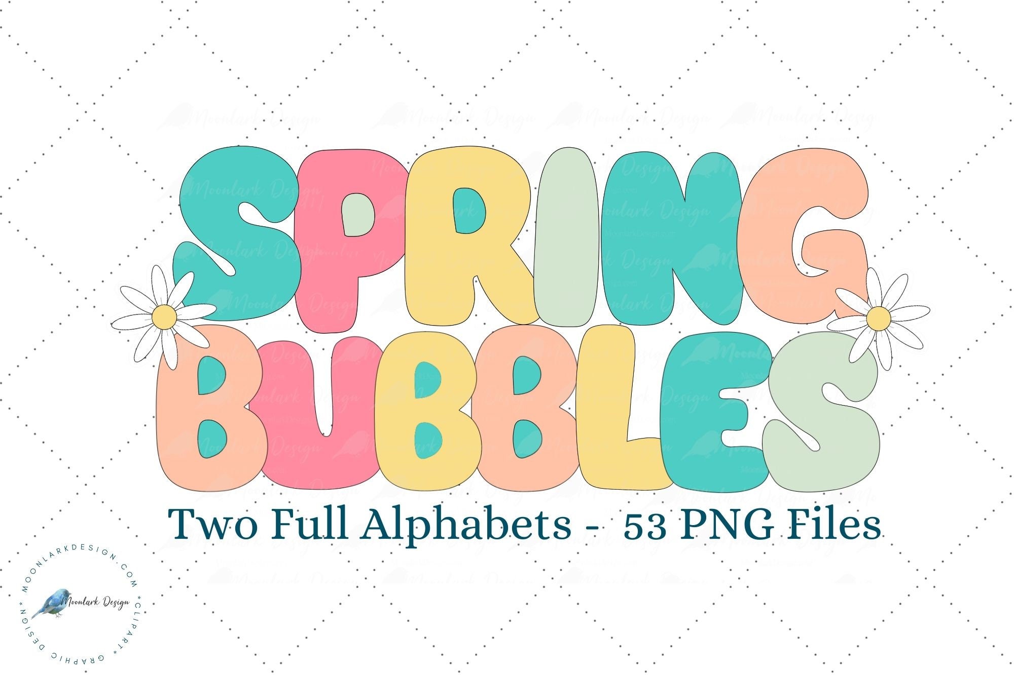 Spring Alphabet Letters, Bubble Letters, Spring Colors, Doodle Letters ...