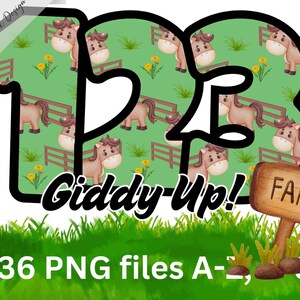 Barnyard Alphabet, Numbers, Doodle Letters, Commercial Use, Farm Animal ...