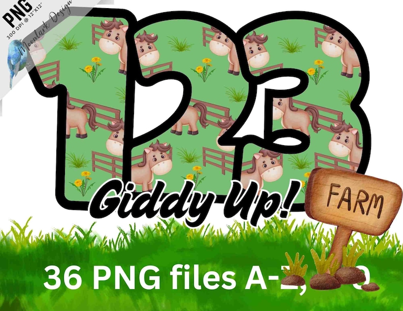 Barnyard Alphabet, Numbers, Doodle Letters, Commercial Use, Farm Animal ...