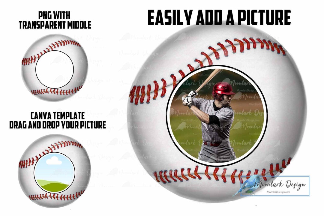 Baseball Picture Frame PNG, Add Your Own Picture, Baseball Template ...