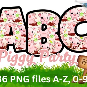 Barnyard Alphabet, Numbers, Doodle Letters, Commercial Use, Farm Animal ...