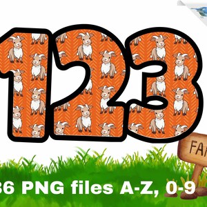 Barnyard Alphabet, Numbers, Doodle Letters, Commercial Use, Farm Animal ...