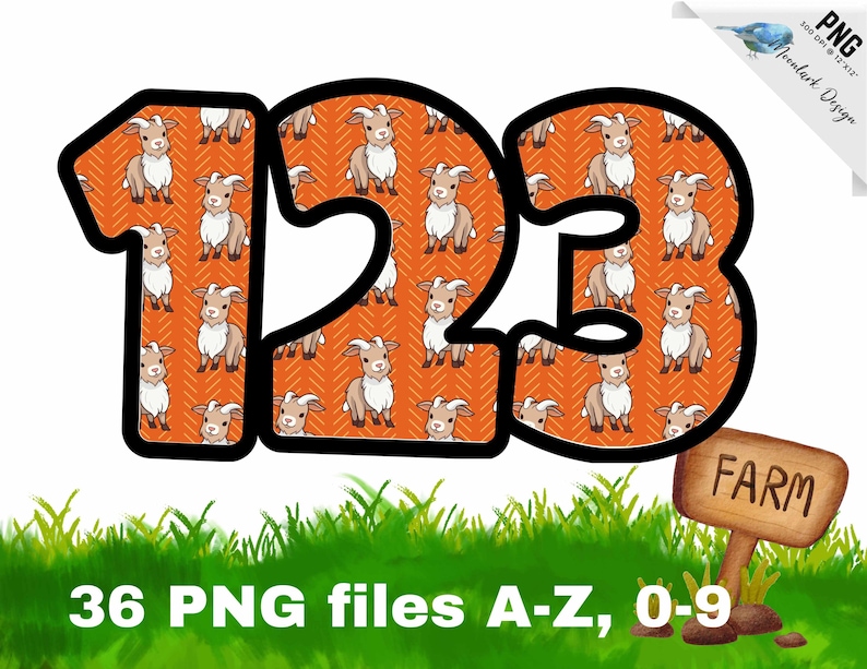 Barnyard Alphabet, Numbers, Doodle Letters, Commercial Use, Farm Animal ...