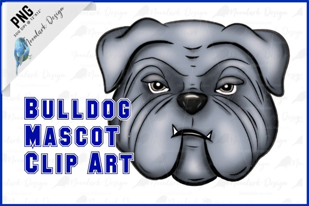 Bulldog Clip Art, School Spirit, Team Mascot, Bulldog Logo, Hand Drawn ...