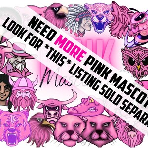 Pink Mascot PNG, Commercial Use, Bulldogs, Eagles, Lions, Cougars ...