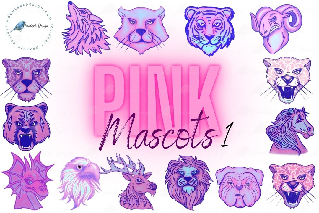 Pink Mascot PNG, Commercial Use, Bulldogs, Eagles, Lions, Cougars ...