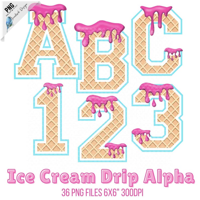 Drip Alphabet PNG, Ice Cream Letters, Ice Cream Alphabet, Commercial ...