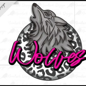 Wolves PNG, School Spirit, Team Mascot, Leopard Background, Pink Words ...