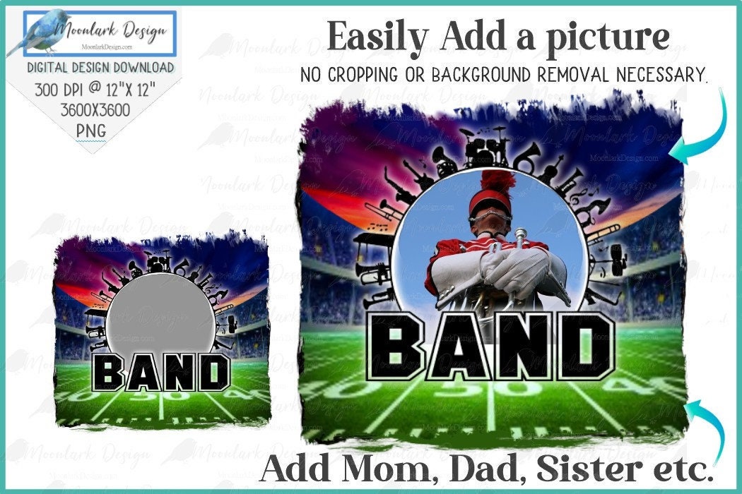 Band PNG, Custom Photo, Band Photo Template, PNG Sublimation, Field ...
