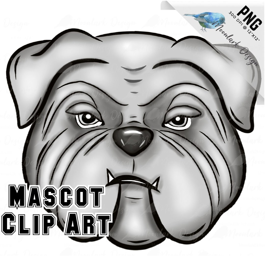 Bulldog Clip Art, School Spirit, Team Mascot PNG, Bulldog Logo, Hand ...