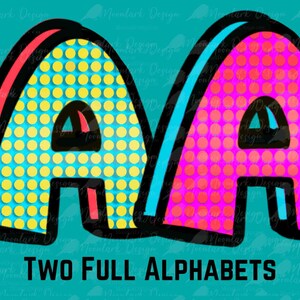 Pop Art Alphabet, Comics Letters, Doodle Letters, Retro PNG, Printable ...