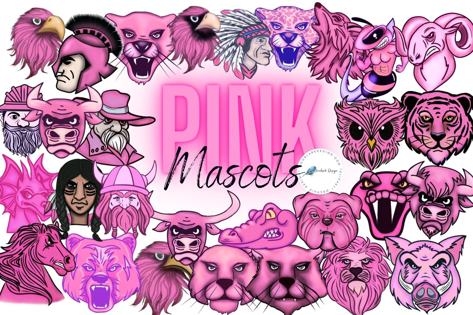 Super Mascot PNG Bundle, 500+ Mascots, Designs, Commercial Use, Preppy ...