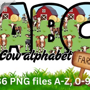 Barnyard Alphabet, Numbers, Doodle Letters, Commercial Use, Farm Animal ...