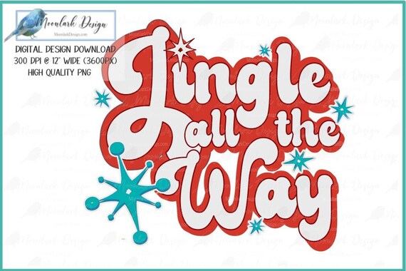 Jingle All the Way Retro 1950s Png Retro Christmas Jingle - Etsy Australia