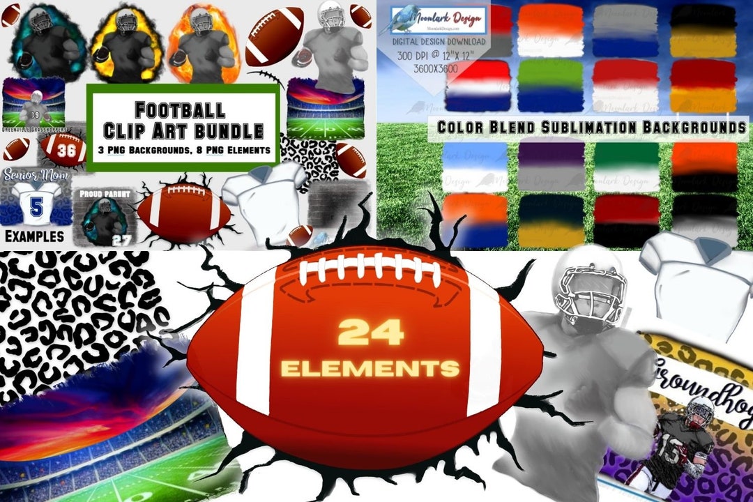 Football Super Bundle, Football Clipart, School Team Backgrounds ...