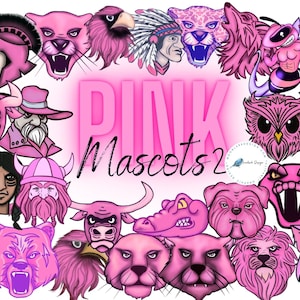 Pink Mascot PNG, Commercial Use, Bulldogs, Eagles, Lions, Cougars ...