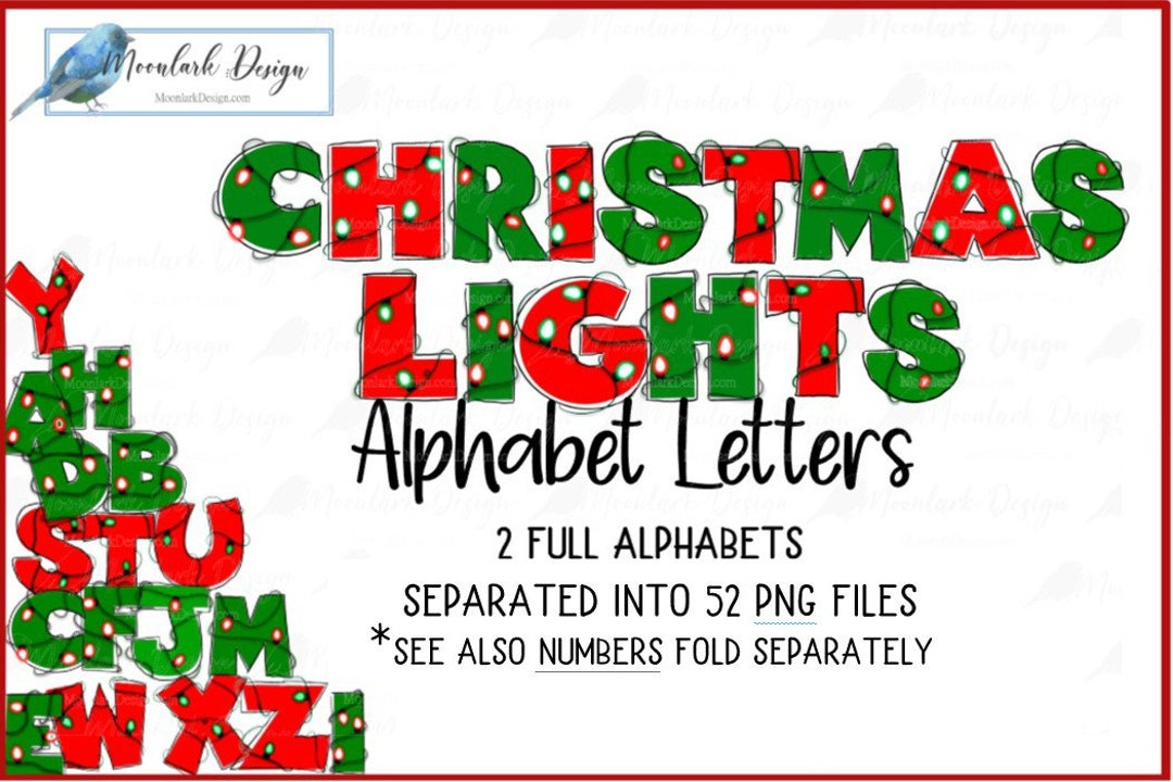 Christmas Lights Alphabet, Christmas Letters, Doodle Letters, Christmas ...