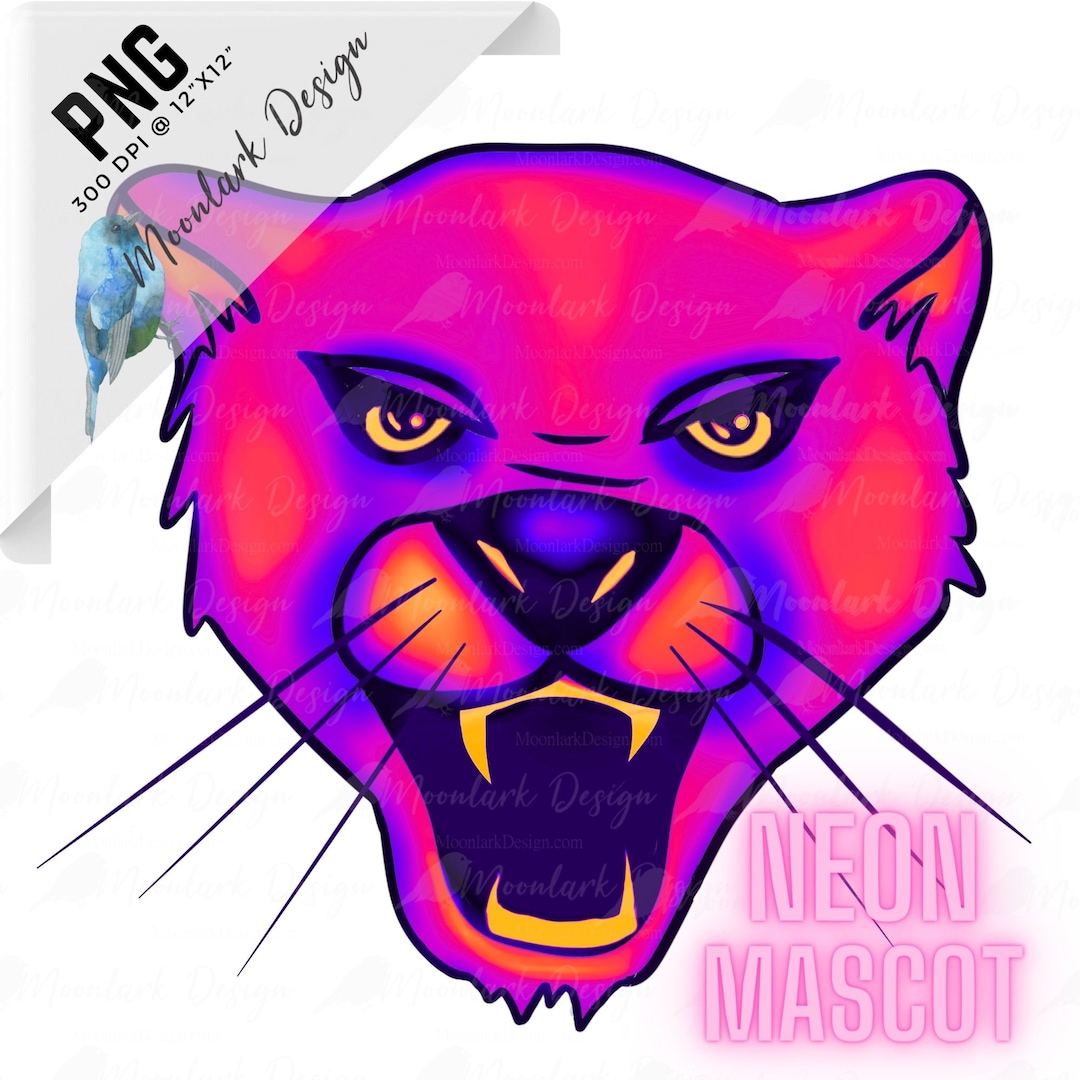 Neon Mascot, Panther Mascot, Panther Clip Art, Panther PNG, School ...