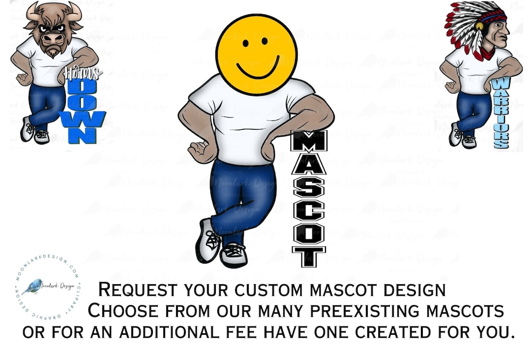 Custom Mascot, Personalized Mascot, PNG for Sublimation, Commercial Use ...