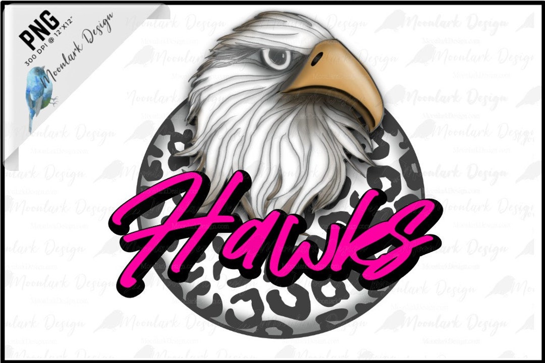 Hawks PNG, School Spirit, Team Mascot, Leopard Background, Pink Words ...