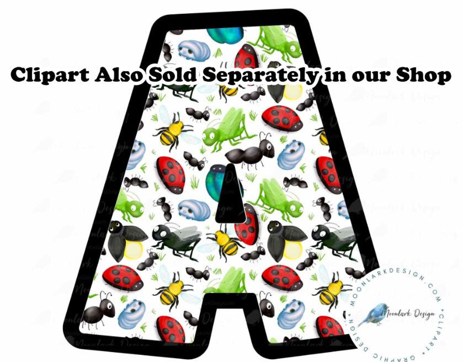 Bugs Alphabet Letters, Bug Numbers, Ladybug, Grasshopper, Lightning Bug ...