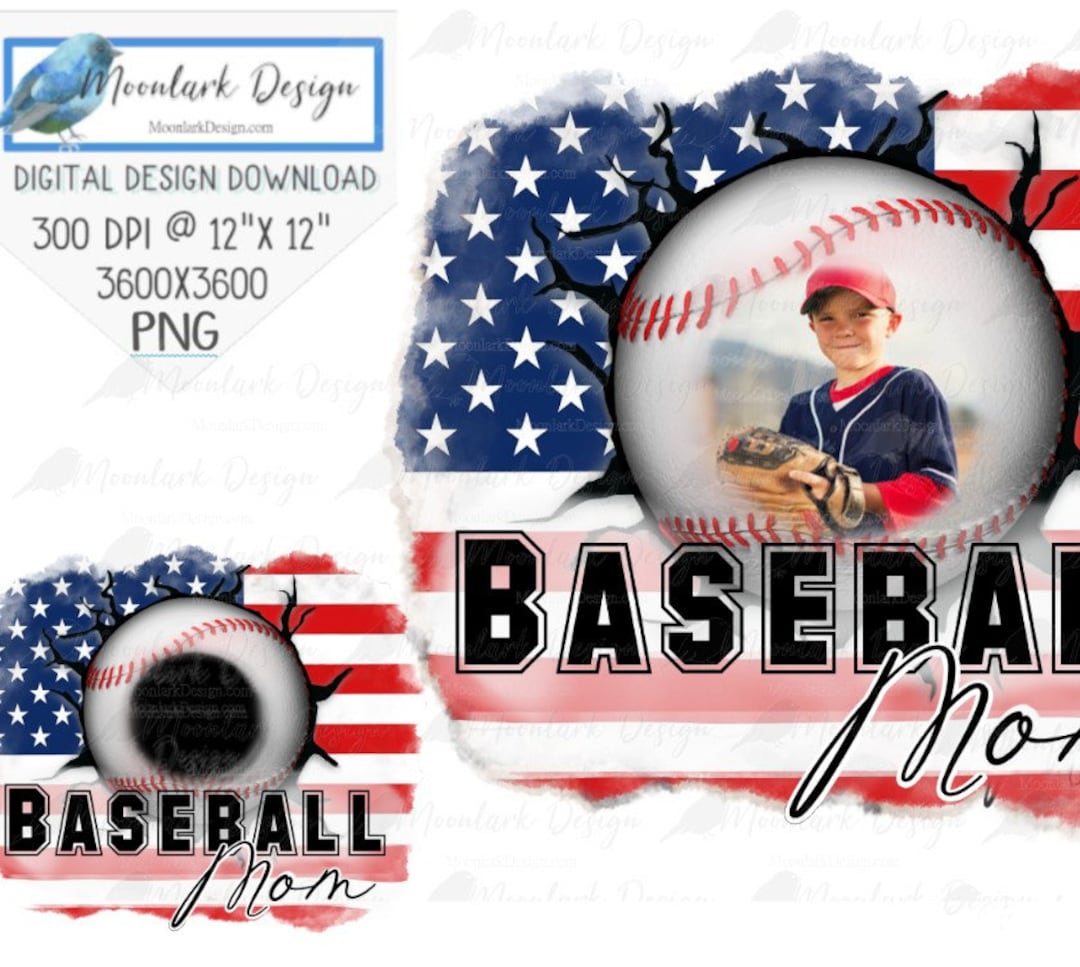 Baseball Mom, Custom Photo, Baseball Photo Template, PNG for ...