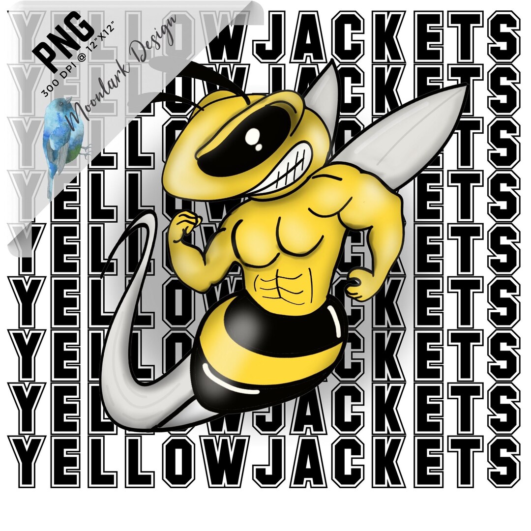 Yellow Jackets Mascot, Stacked Words Mascot, Mascot, School Spirit PNG ...