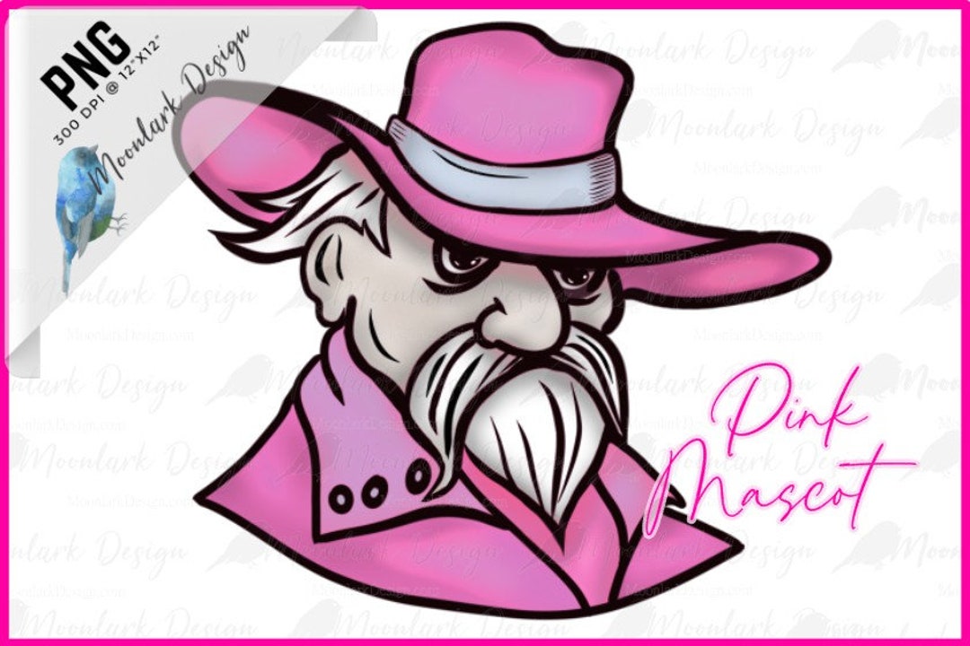 Pink General Clip Art, School Spirit, Team Mascot, Hand Drawn, School ...