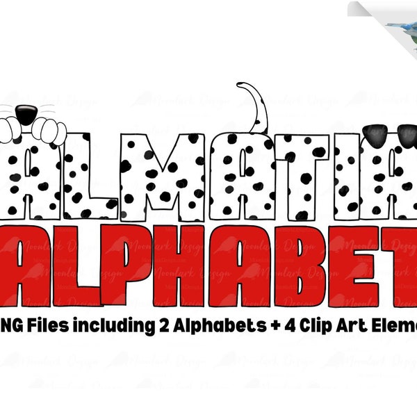 Red Dalmation Dot Letters - Etsy