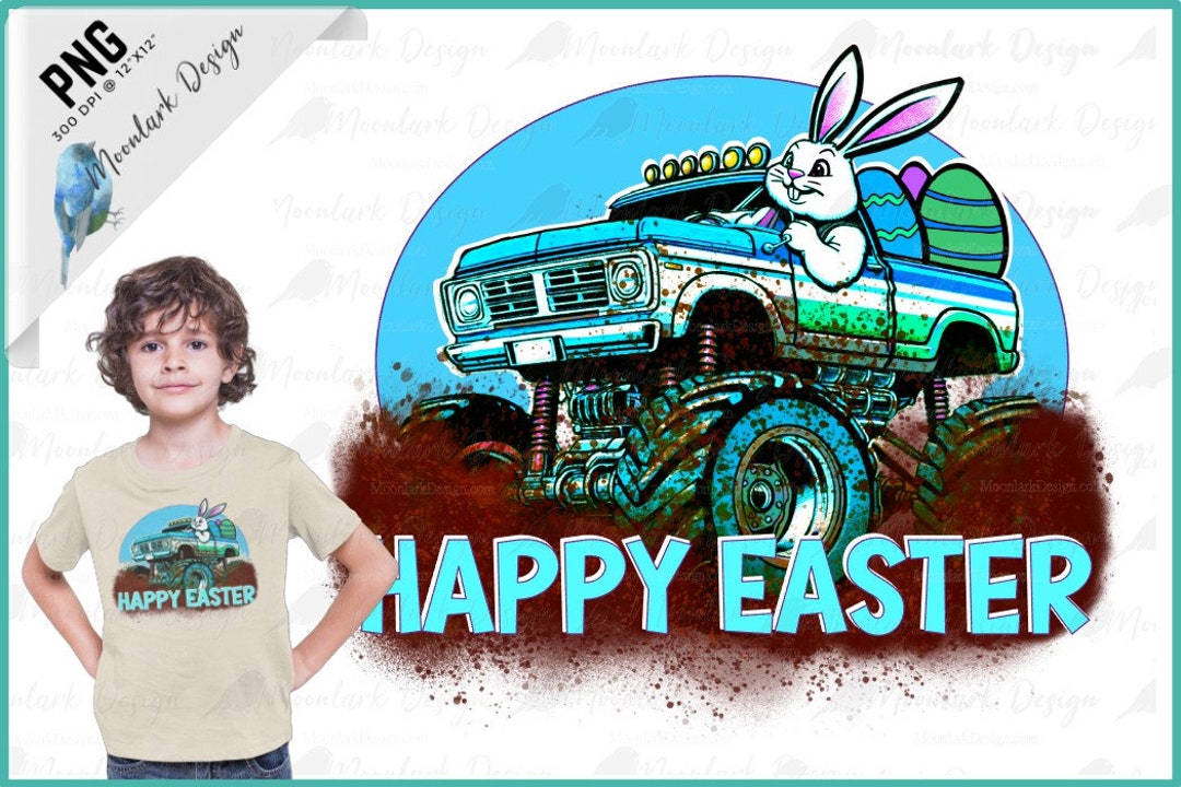 Happy Easter PNG, Monster Truck Easter, Monster Truck Bunny, Easter ...