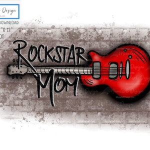 Rockstar Mom PNG, Mom Life, Rocker Mom, Rock N Roll, Guitar Shirt ...