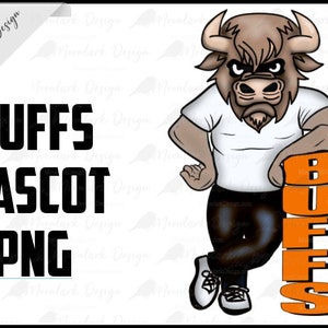 Buffalo Mascot,buffs Mascot, Standing Mascot, School Spirit, Custom ...