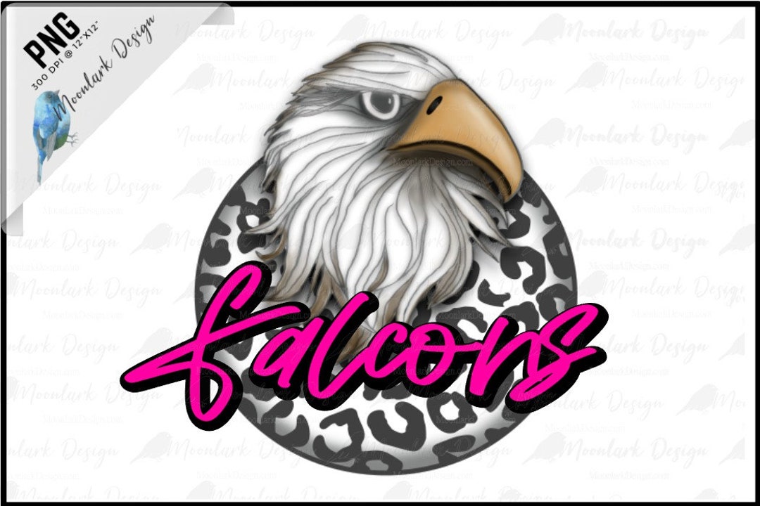 Falcons PNG, School Spirit, Team Mascot, Leopard Background, Pink Words ...
