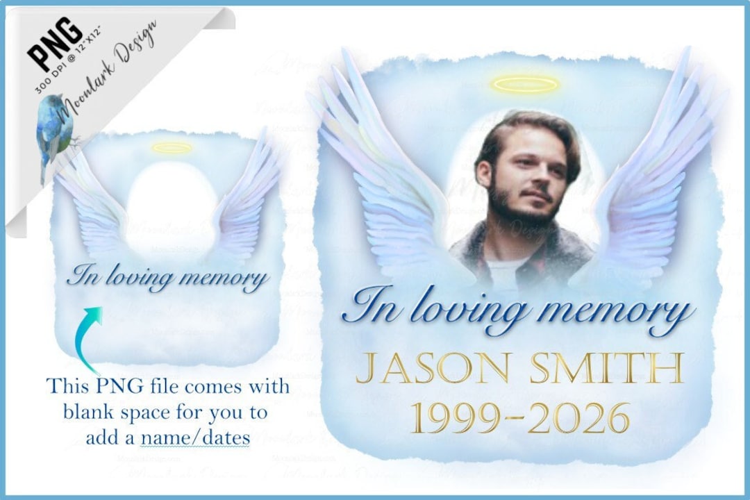 Memorial PNG, Add a Picture, in Loving Memory, Photo Frame, Memorial ...