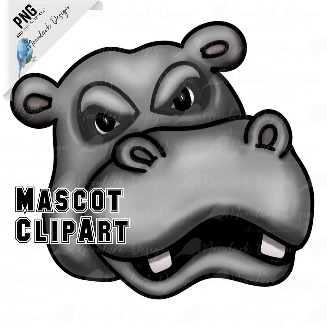 Hippo PNG, Hippos Mascot, Preppy Mascot, Football Mascot, School Spirit ...
