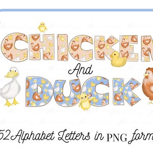 Chicken Alphabet, Chicken Letters, Doodle Letters, Duck Alphabet, Duck ...