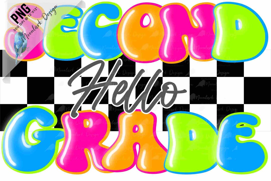 Hello Second Grade, Retro School, Neon School, Back to School, Retro ...