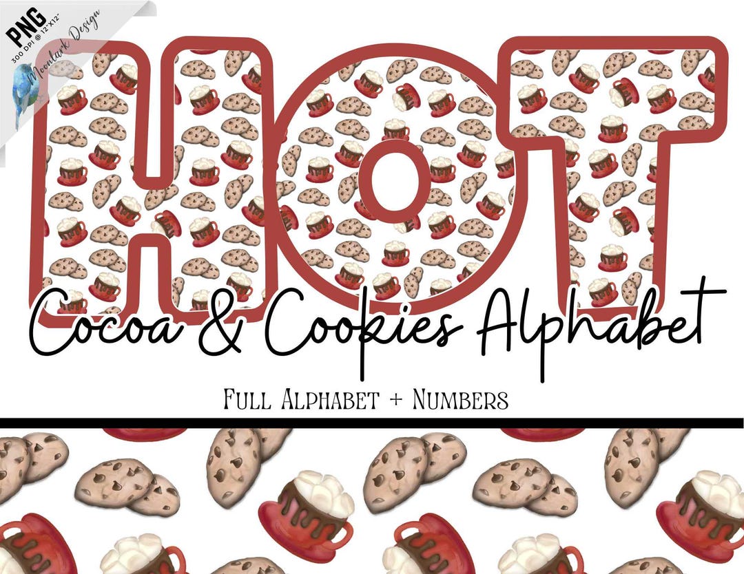 Hot Chocolate Alphabet, Hot Cocoa Letters, Doodle Letters, Christmas ...