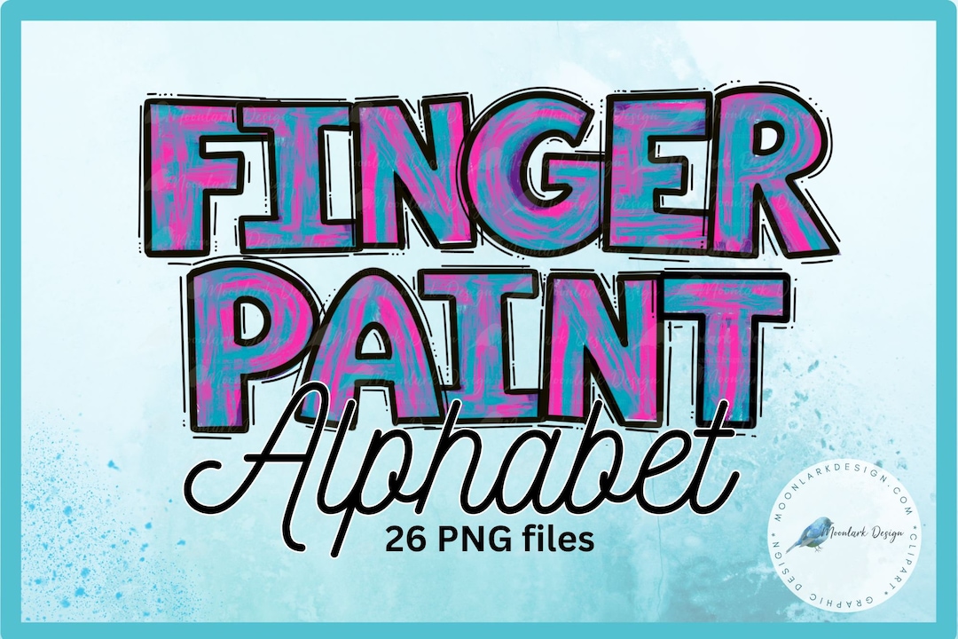 Finger Paint Alphabet Letters, Paint Alphabet, Paint Letters, Pink and ...