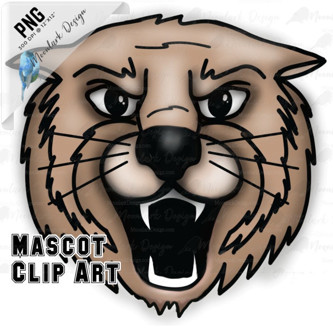 Wildcat Mascot, Wildcat Clip Art, Wildcat PNG, School Pride, School ...