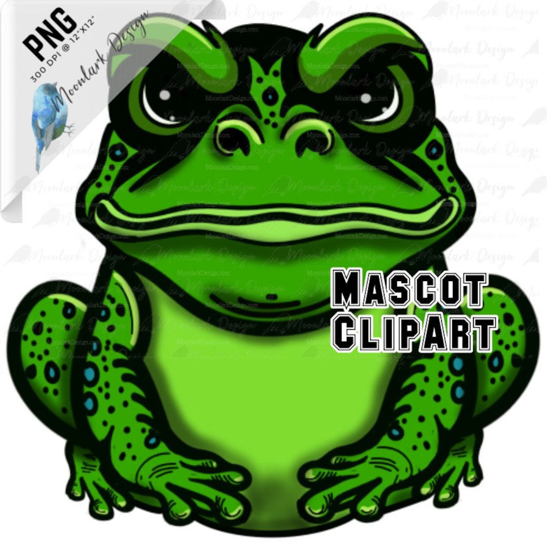 Bullfrog Clip Art, School Spirit, Team Mascot, Bullfrog Logo, Hand ...