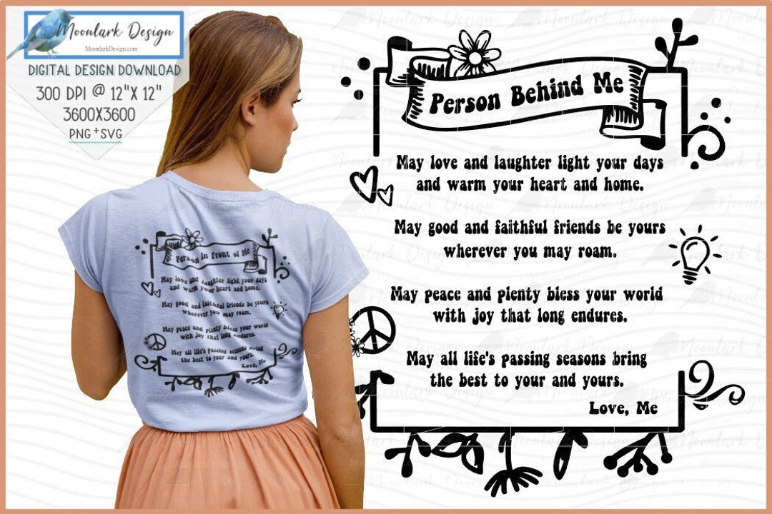 Person Behind Me PNG, Love and Laughter, Good Friends, Peace Blessings ...