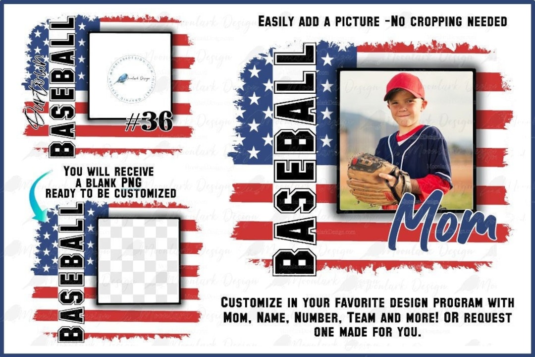 Baseball Custom, Custom Photo, Baseball Photo Template, PNG for ...