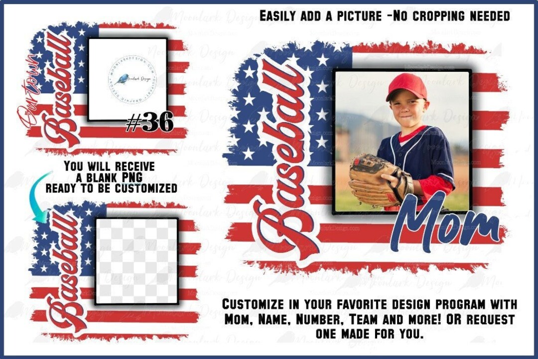 Baseball Custom, Custom Photo, Baseball Photo Template, PNG for ...